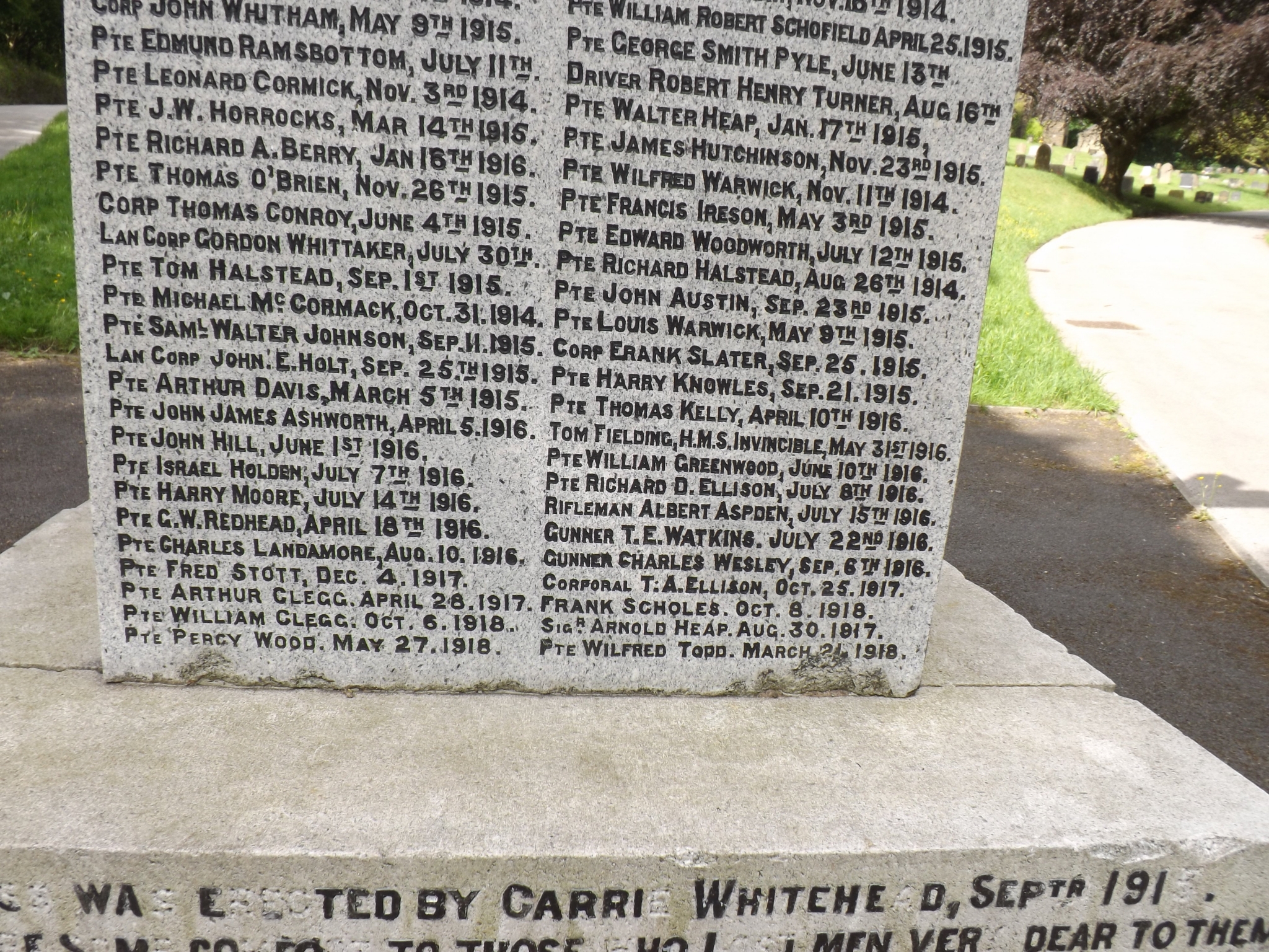 Rawtenstall Municipal War Memorial - War Memorials Online